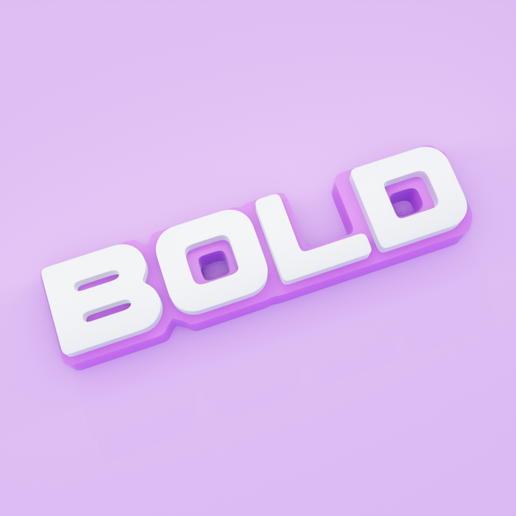 Bold And Outline Text Effect | Typography scenes | BlenderKit