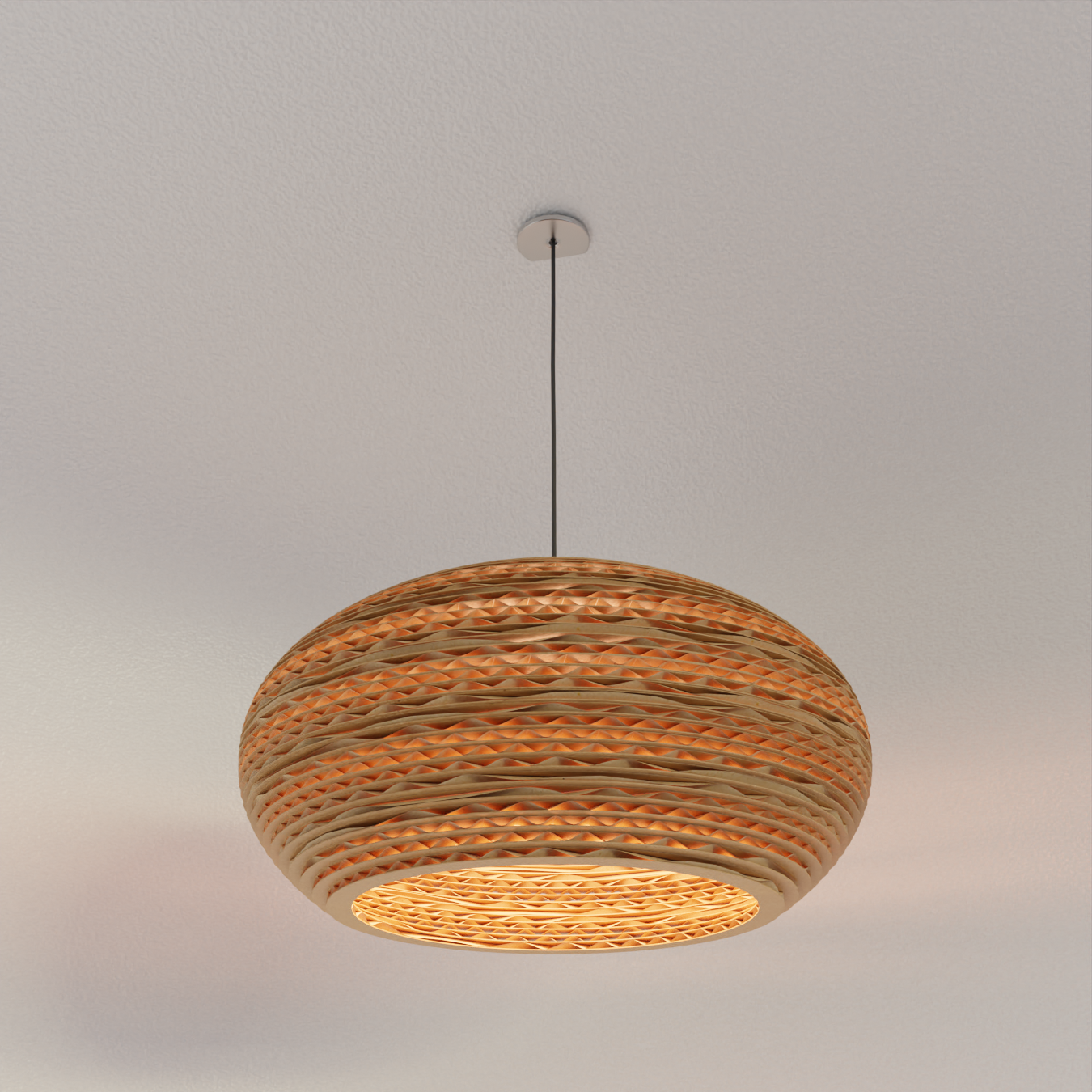 Cardboard Light Fixture Large | Ceiling Lights models | BlenderKit
