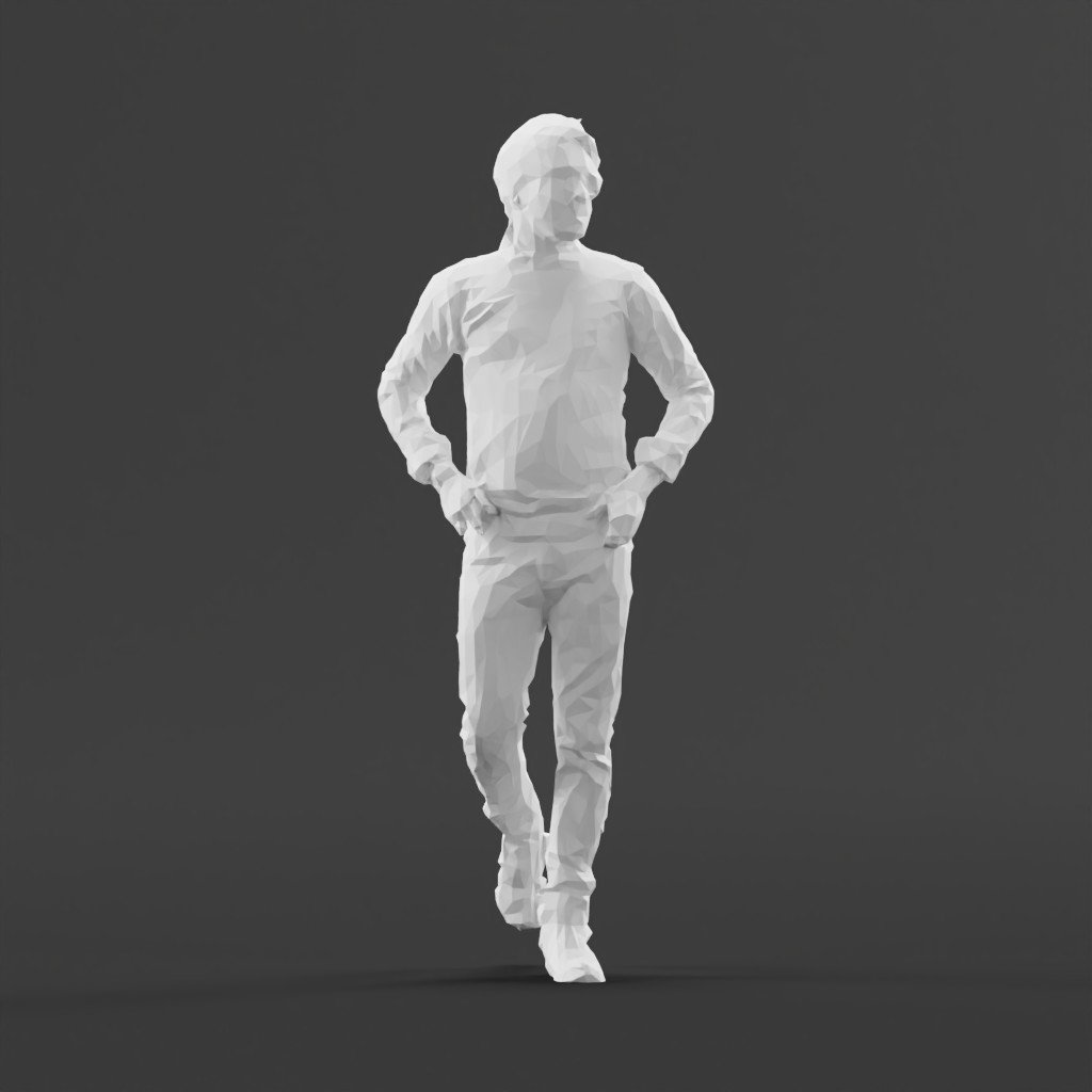Low poly man walking | FREE Full Human Bodies models | BlenderKit