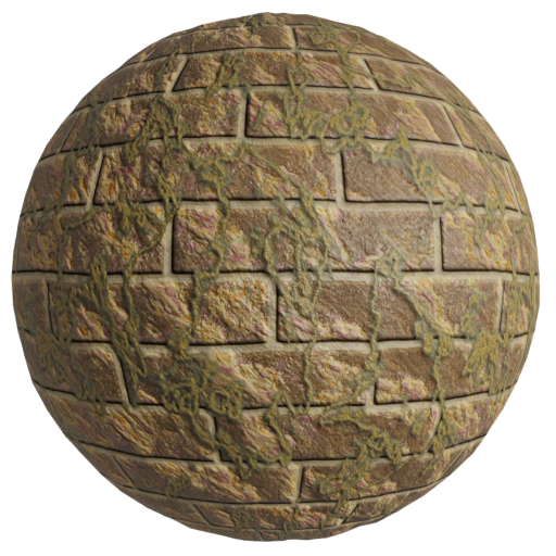 Sandy Lichen Brick | FREE bricks materials | BlenderKit