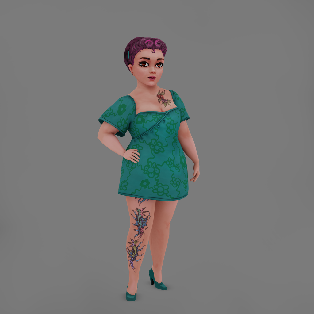 Shiro Anime Character | 3D Women models | BlenderKit