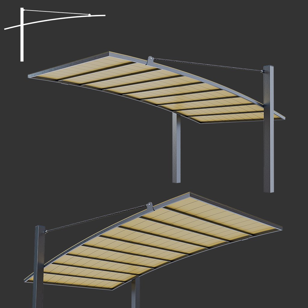 Cantilever Canopy | Architectural Structures models | BlenderKit