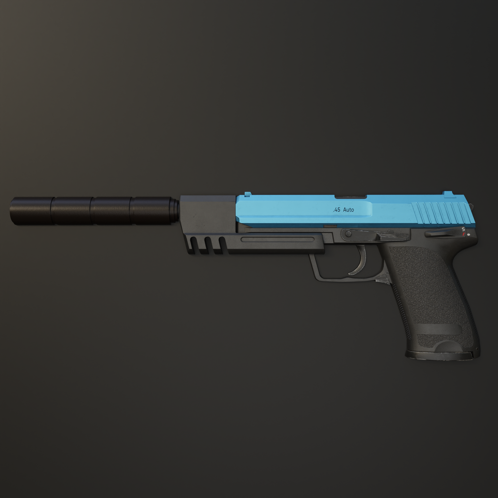 BlenderKit | Download the Supressed Pistol model