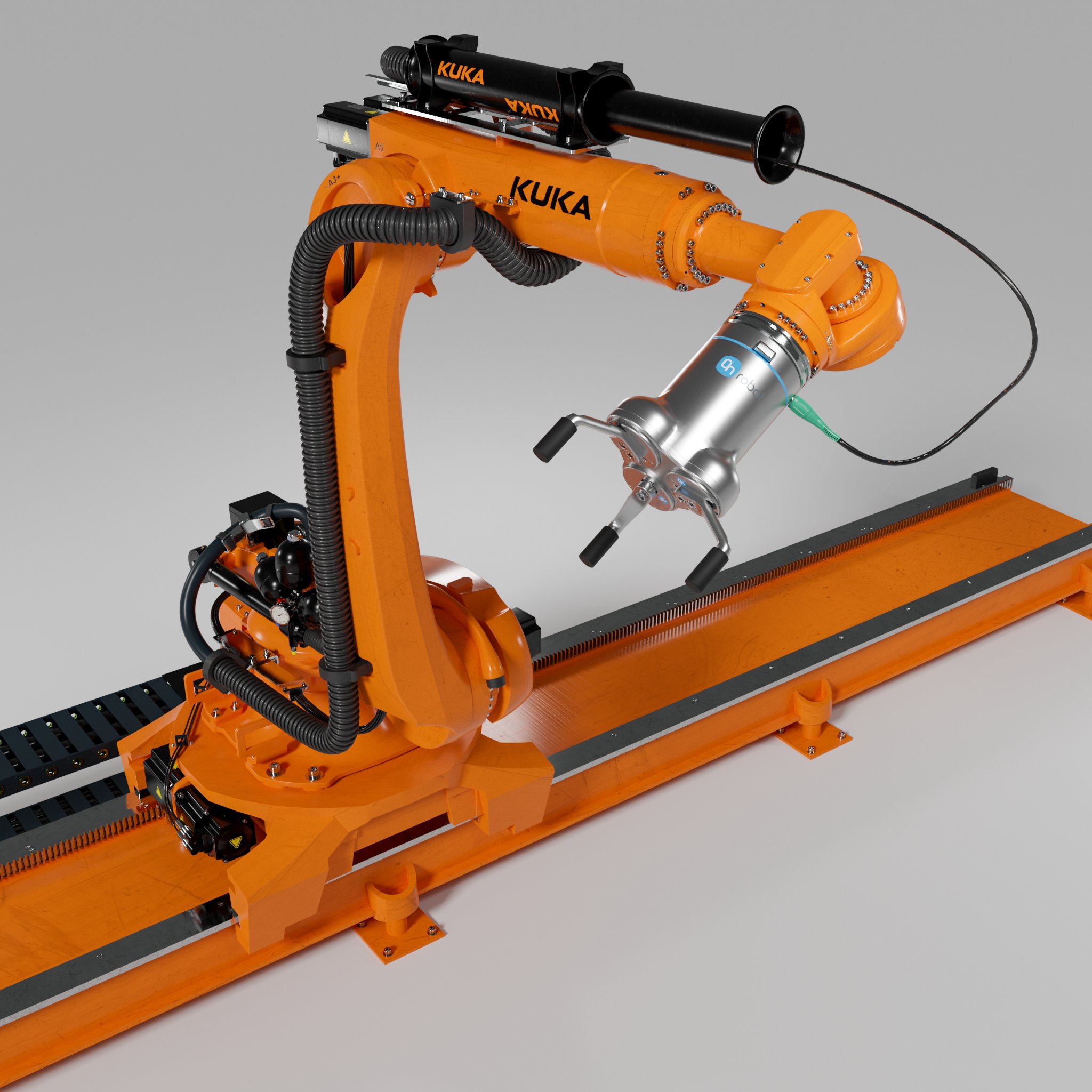 Robot KUKA KR210 Rigged quick animation | FREE Robotics models | BlenderKit