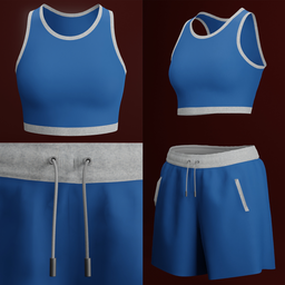 Tanktop girl set1 | FREE Women Clothing models | BlenderKit