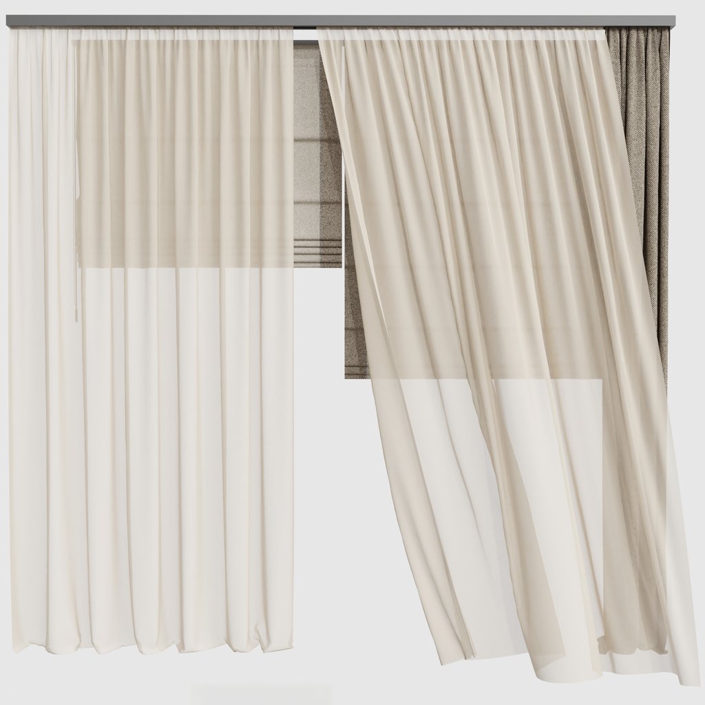 ModernCurtain | Curtains models | BlenderKit