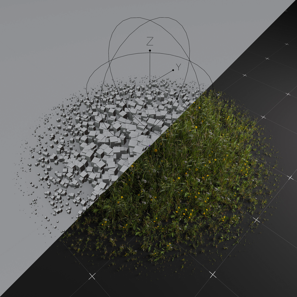 BlenderKit | Download the FREE Proximity Grass Scatter scene