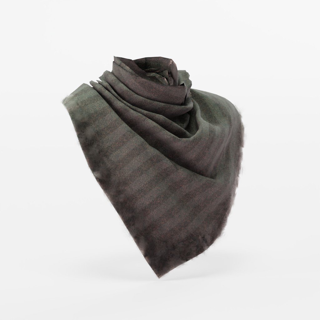 2K Textured scarf | FREE Clothing models | BlenderKit