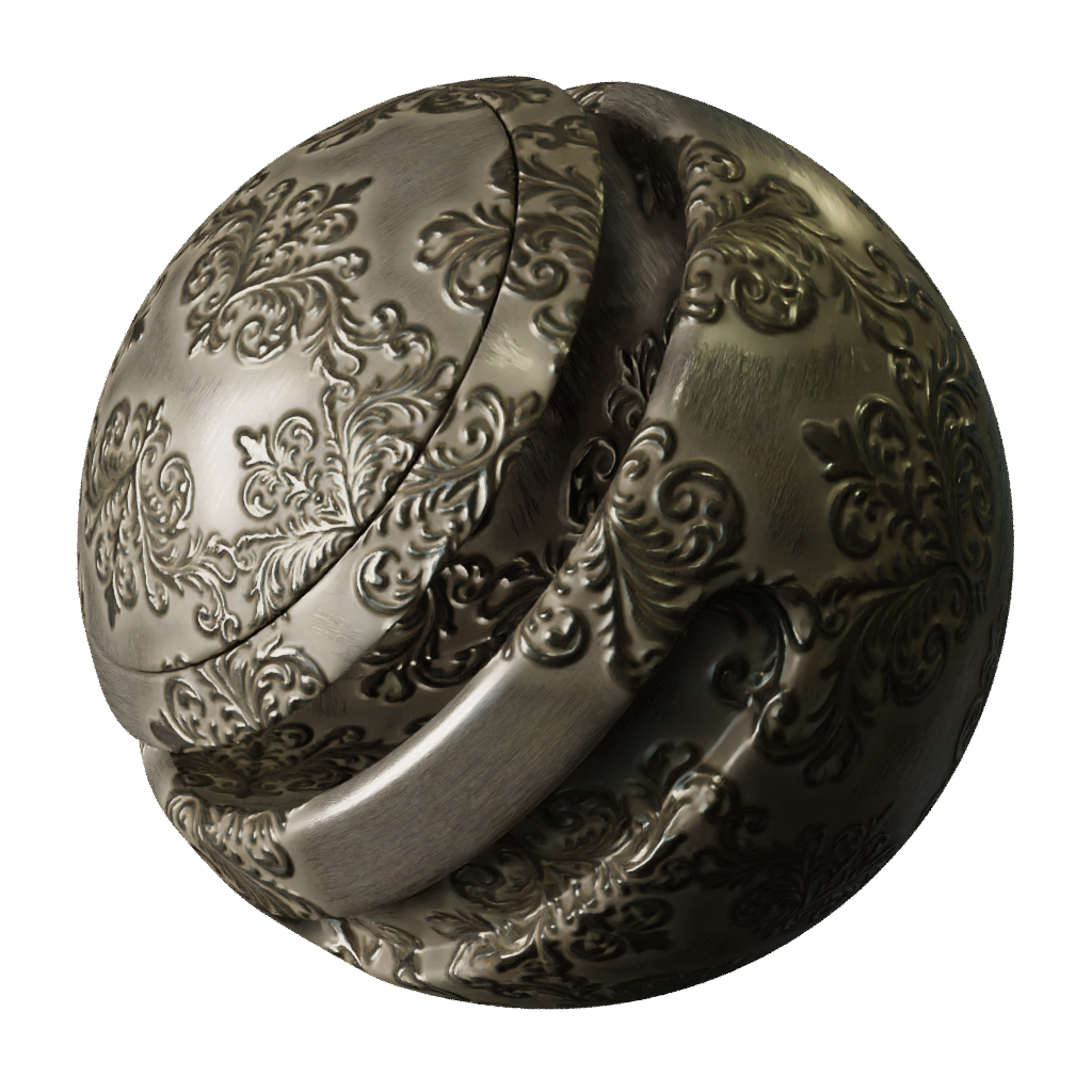 Metal Victorian Pattern | FREE metal materials | BlenderKit