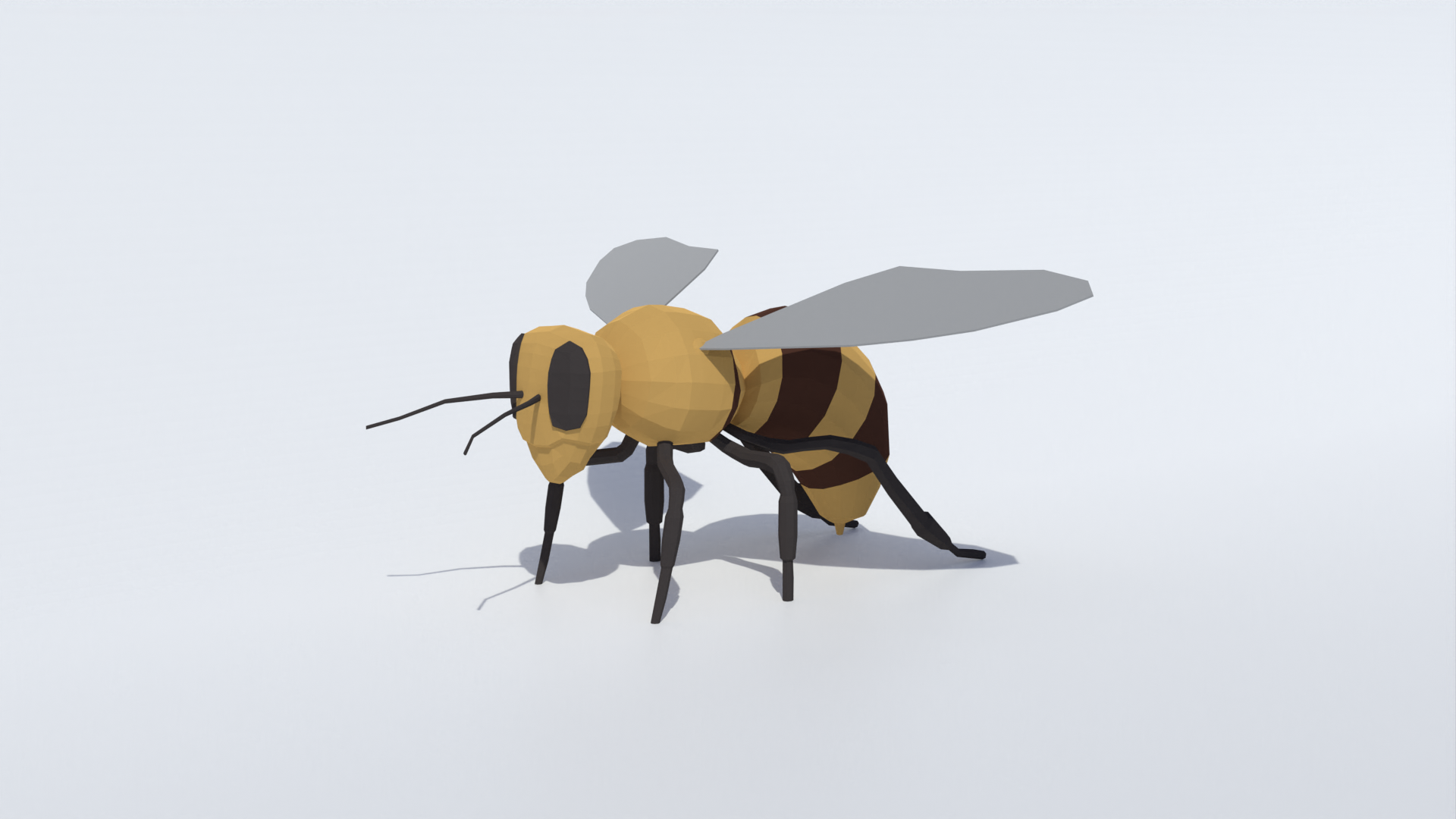 Low Poly Bee | Insects models | BlenderKit
