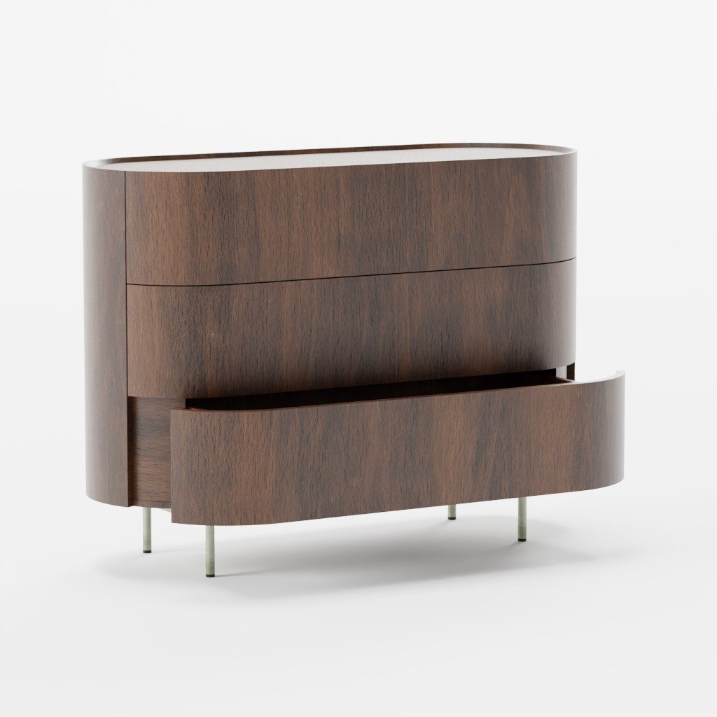 Leather and wood commode | FREE Commodes models | BlenderKit