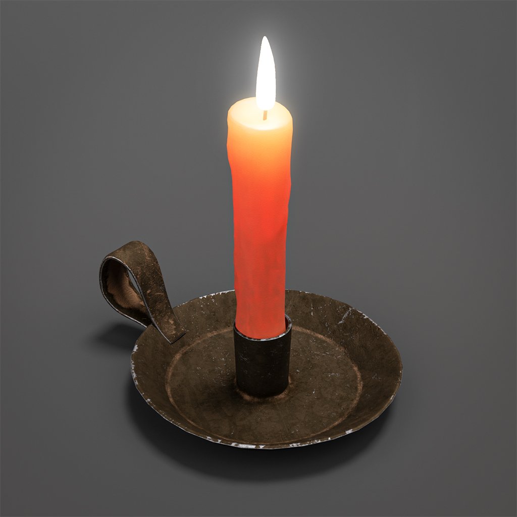 Old Candle | Miscellaneous models | BlenderKit