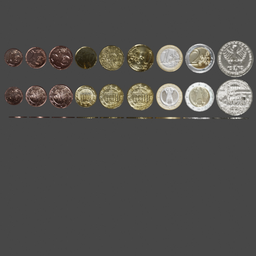 Euro coins | FREE Money models | BlenderKit