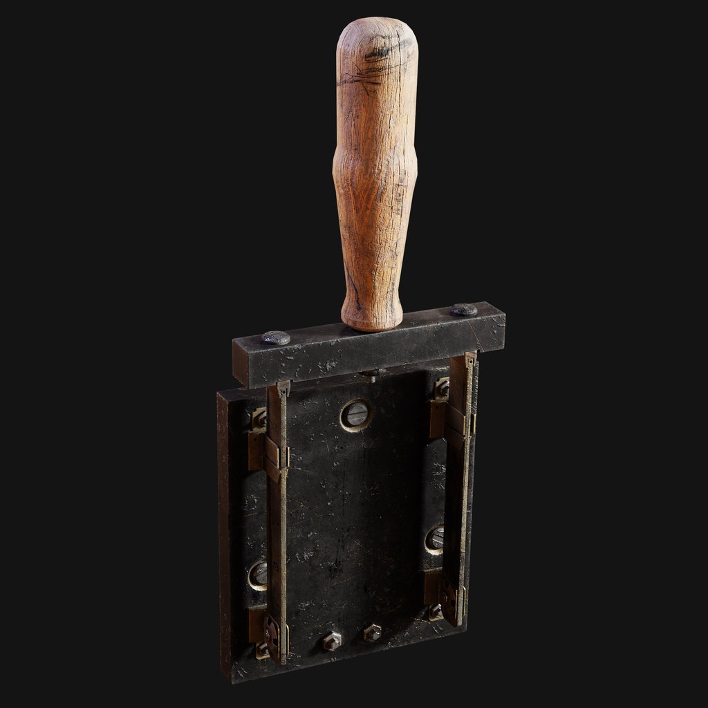 Sturdy Double-Bladed Knife Switch | Industrial parts models | BlenderKit