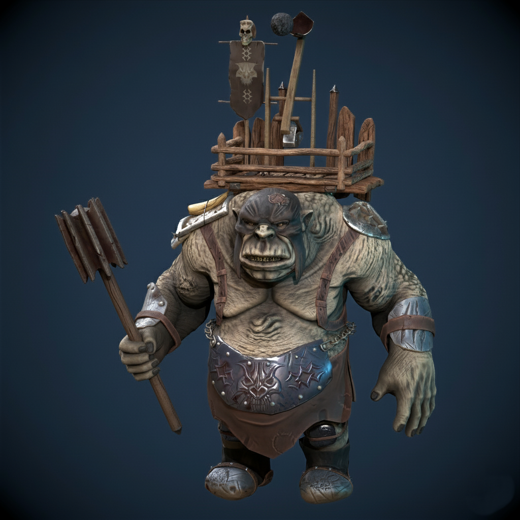 Game Ready Siege Ogre Character | Monsters & Creatures models | BlenderKit