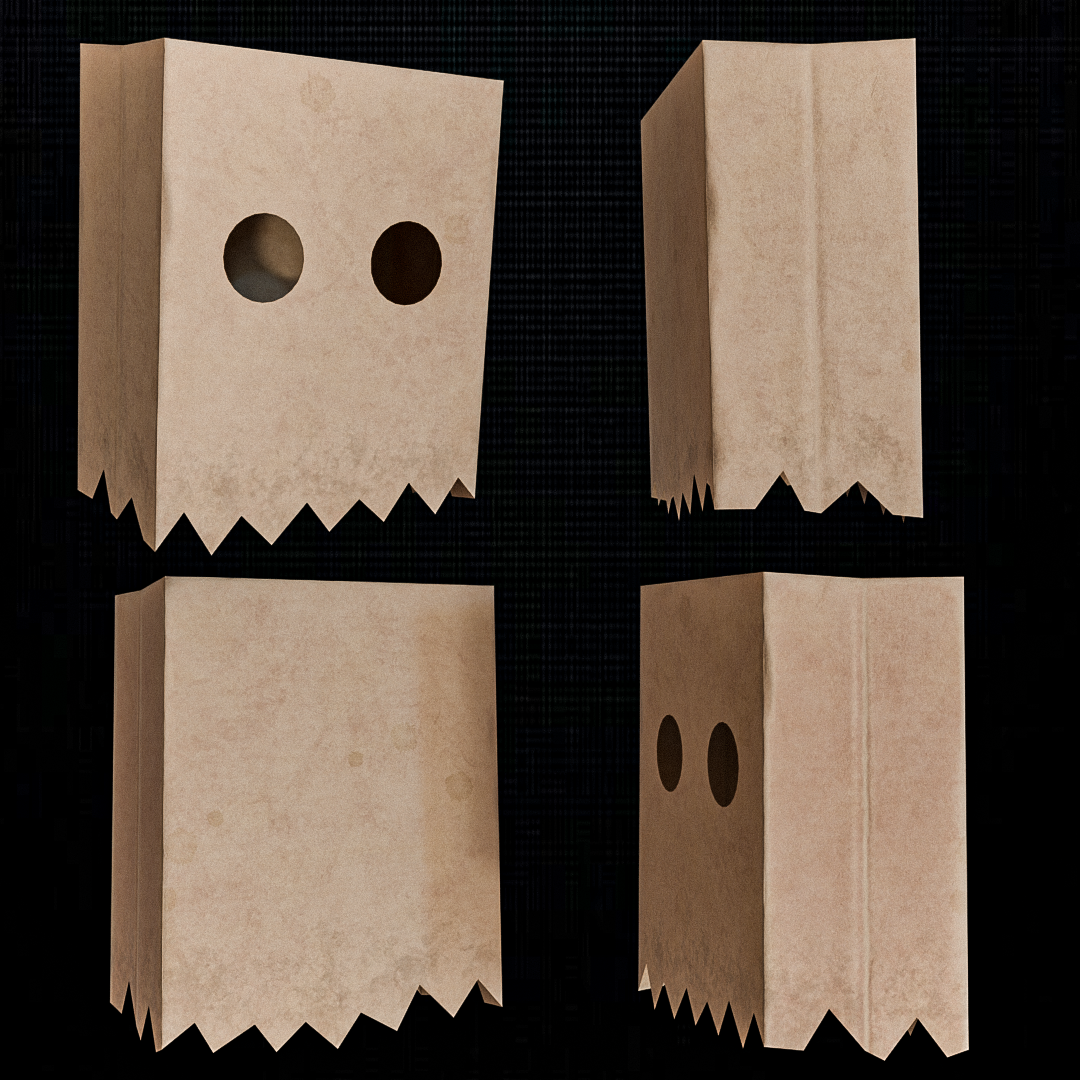 Paper Bag Mask - Jagged Cut | Interior Decorations models | BlenderKit