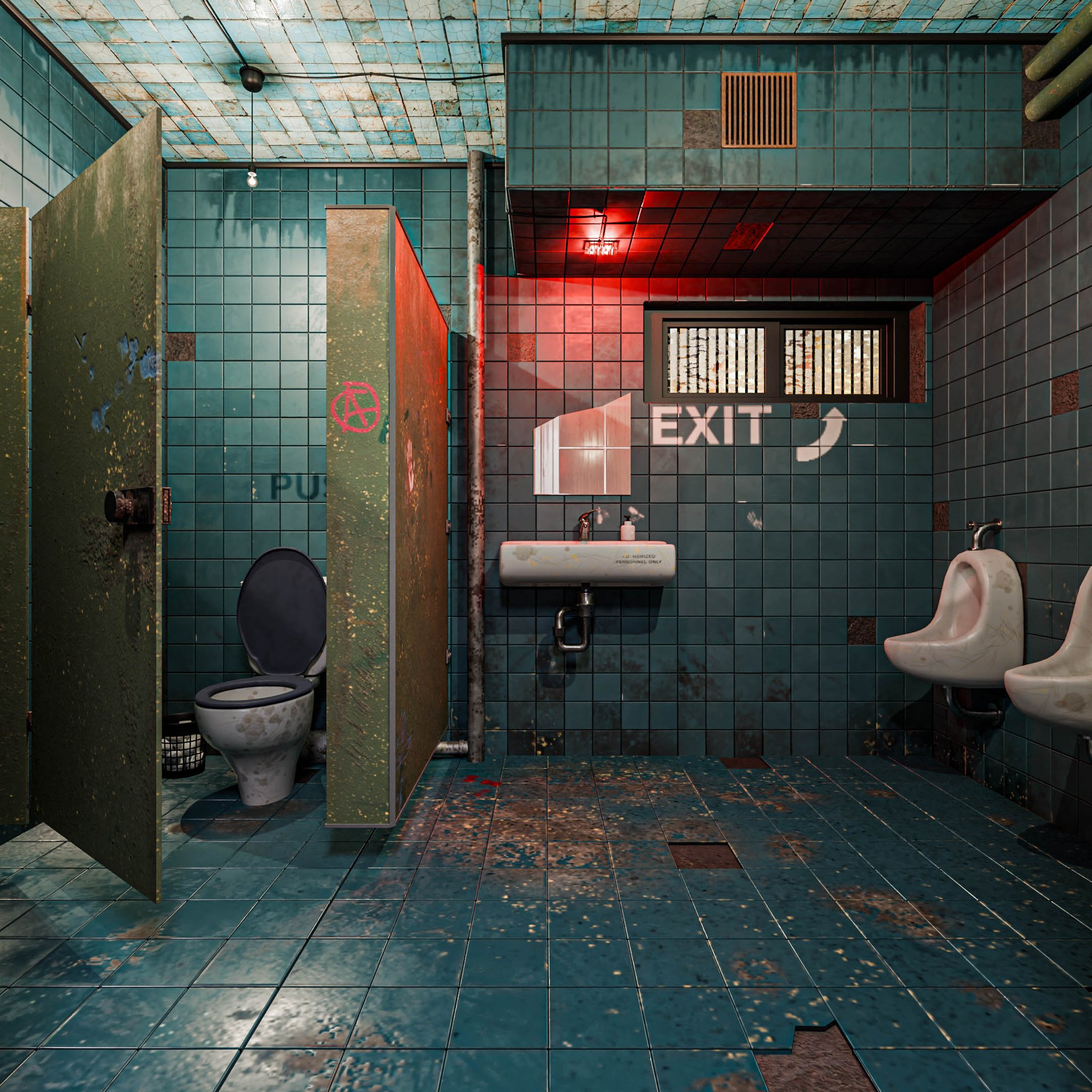 Public toilet | FREE Public scenes | BlenderKit