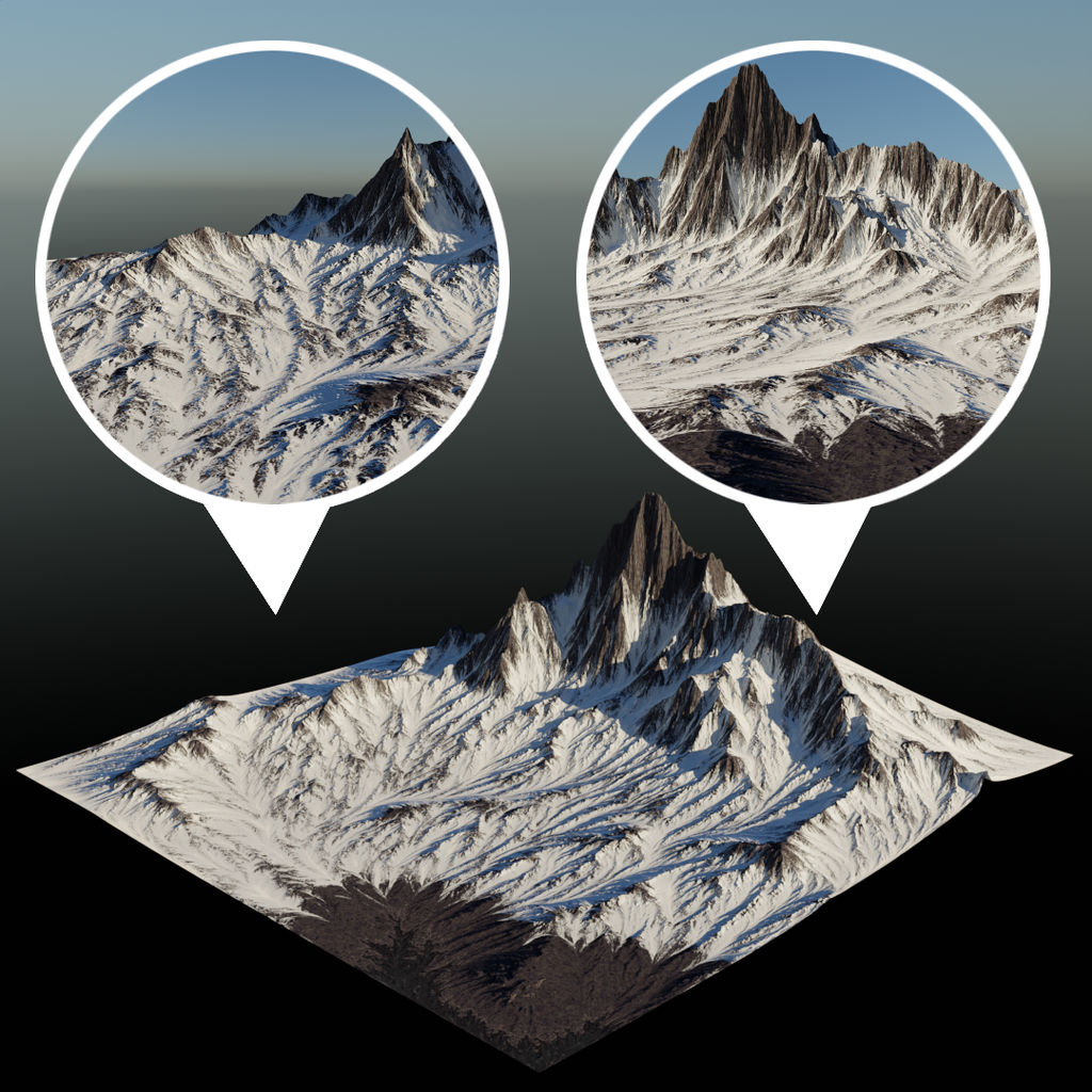 Desert Mountain | FREE 3D Terrain models | BlenderKit