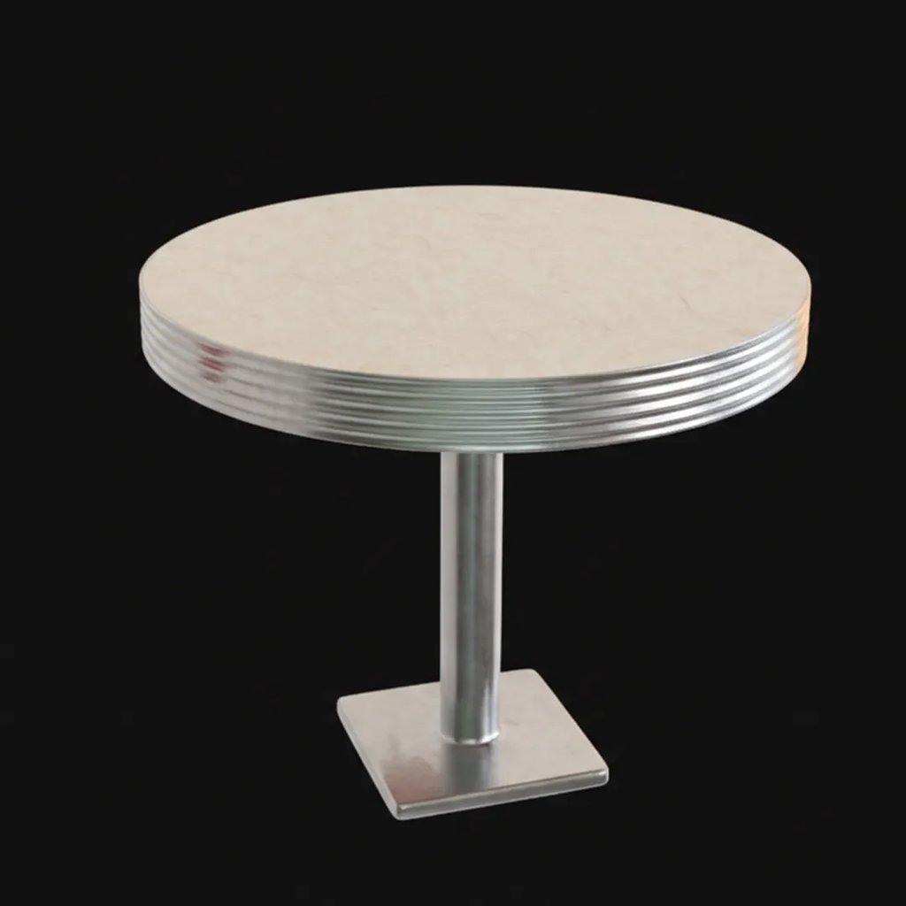 Retro Diner Round Table | FREE Tables models | BlenderKit