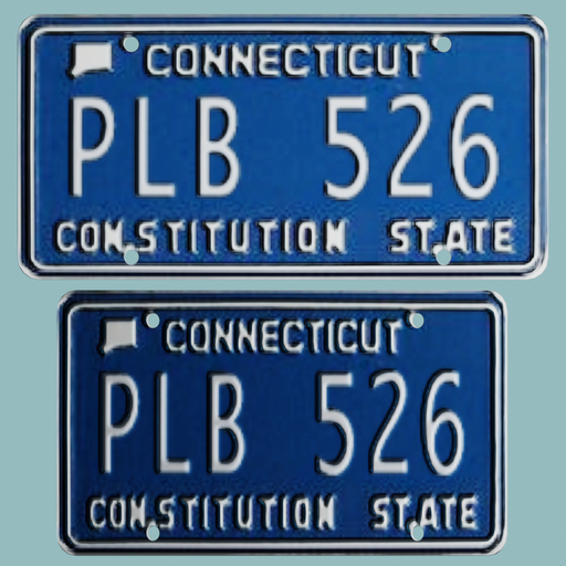 Connecticut Licence plate PL | FREE Vehicle Parts models | BlenderKit