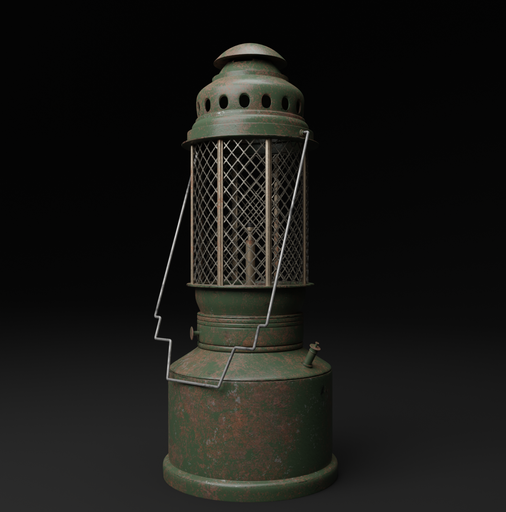 Antiq Oil Lantern | Table Lamps models | BlenderKit