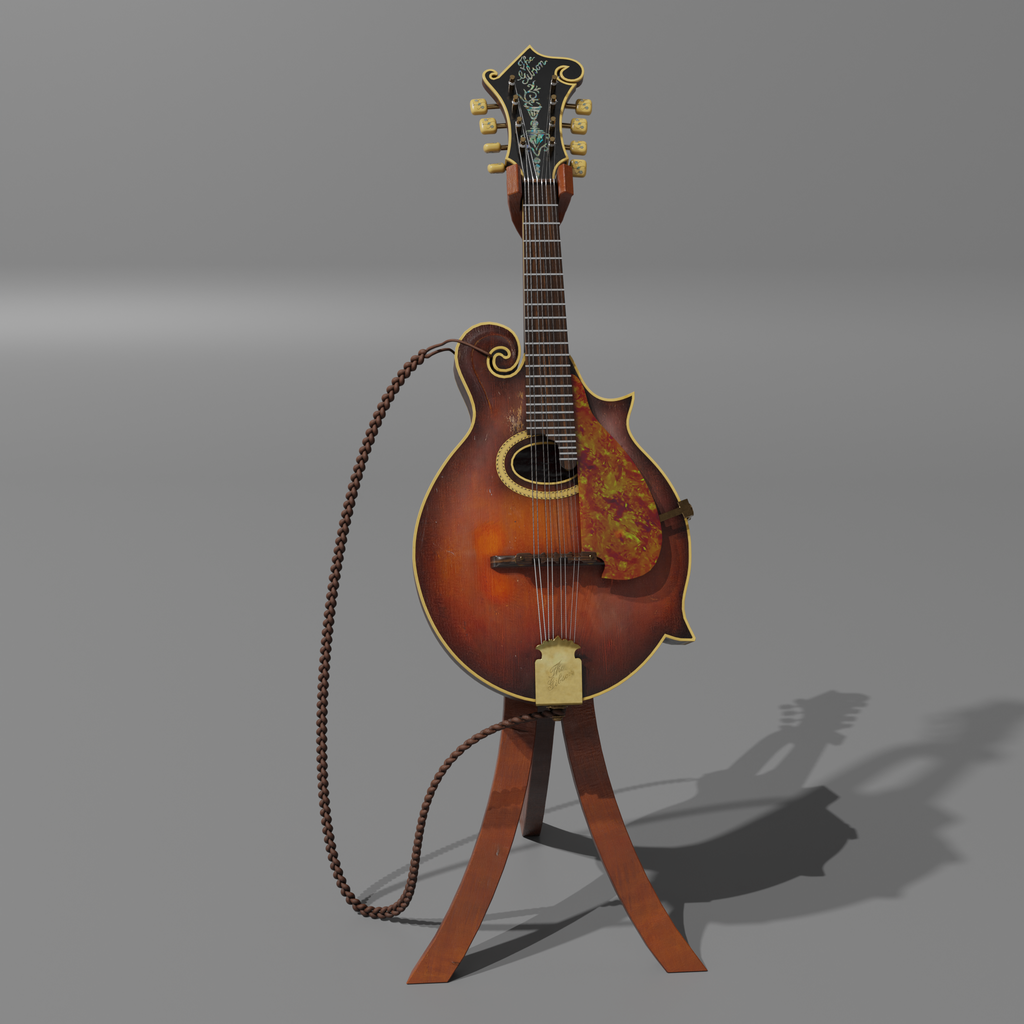 Gibson F-4 Mandolin 1914 | FREE Musical Instruments models | BlenderKit