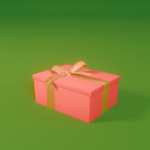 Christmas Box red | FREE Holiday Decorations models | BlenderKit