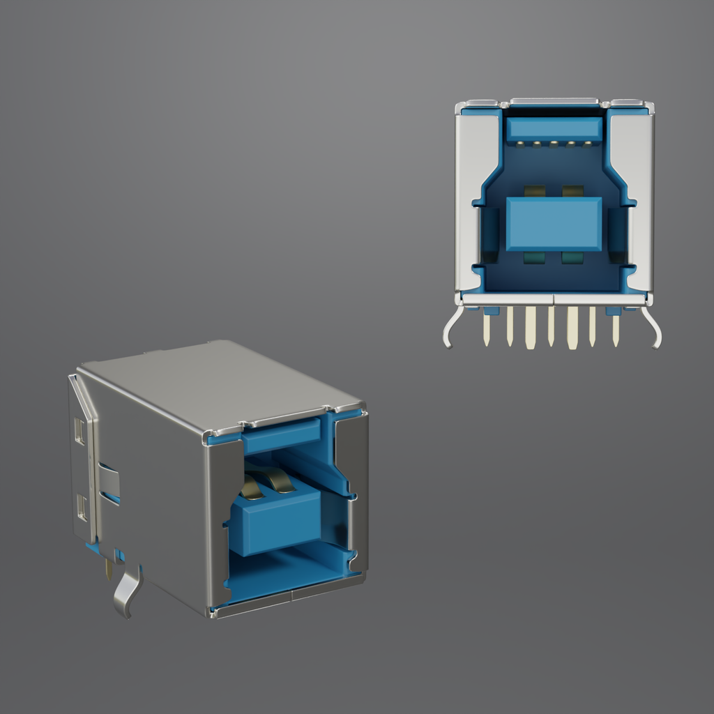 USB 3.0 Type B Female | FREE Computer Components & Hardware models ...