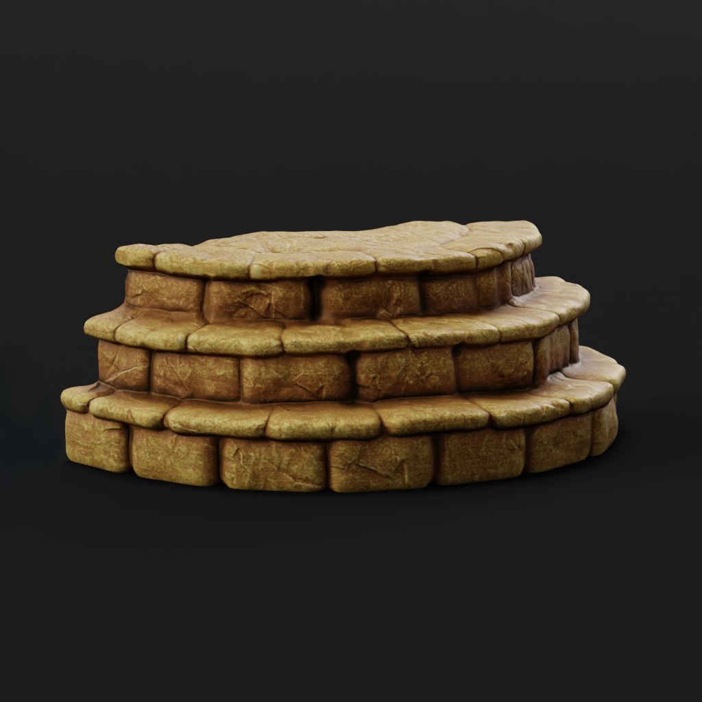 Stone Stairs | Stairs models | BlenderKit