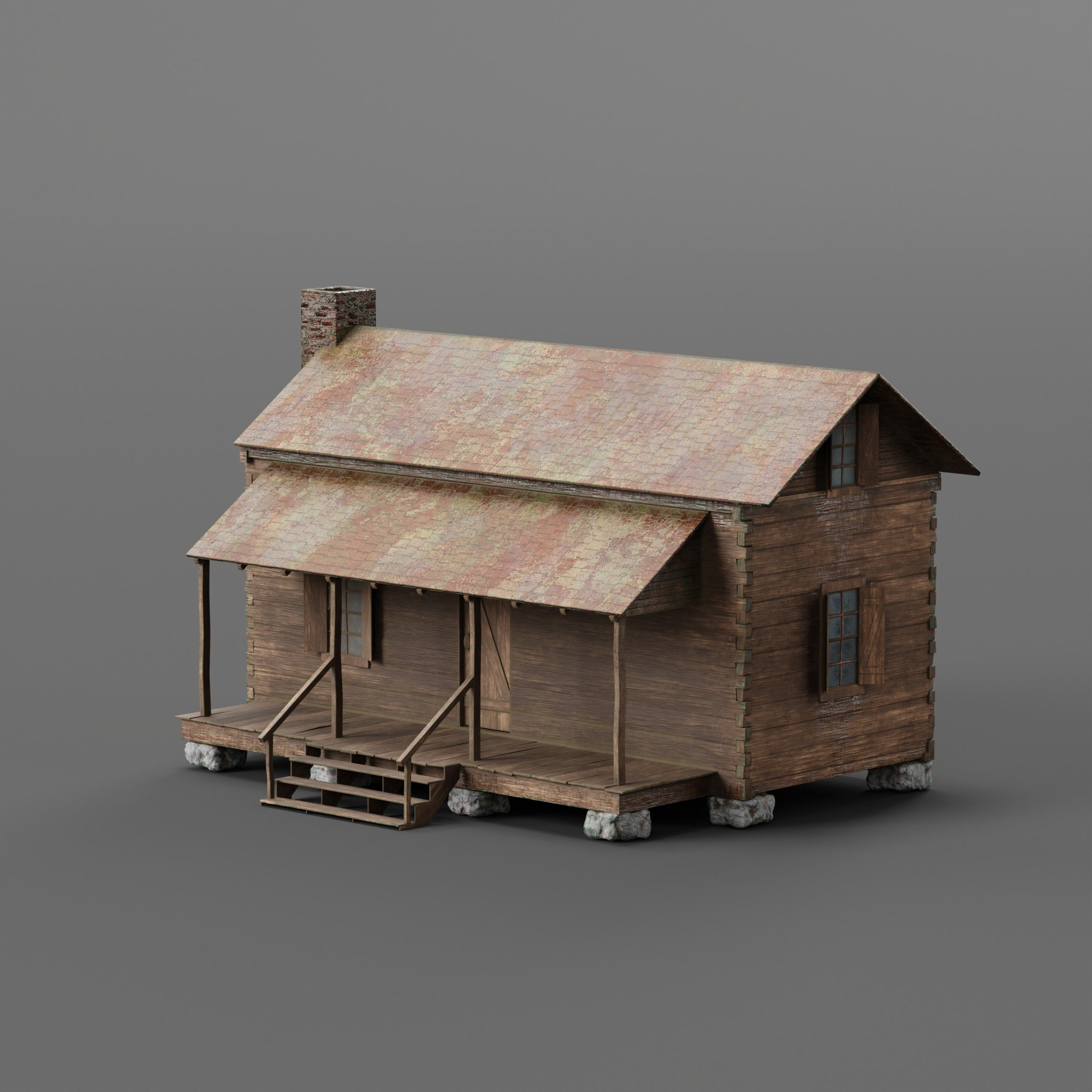 Vintage Log Cabin | Buildings models | BlenderKit