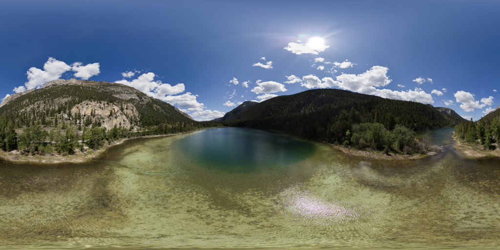 Lake and Mountains Sunny Day | Landscapes HDRis | BlenderKit