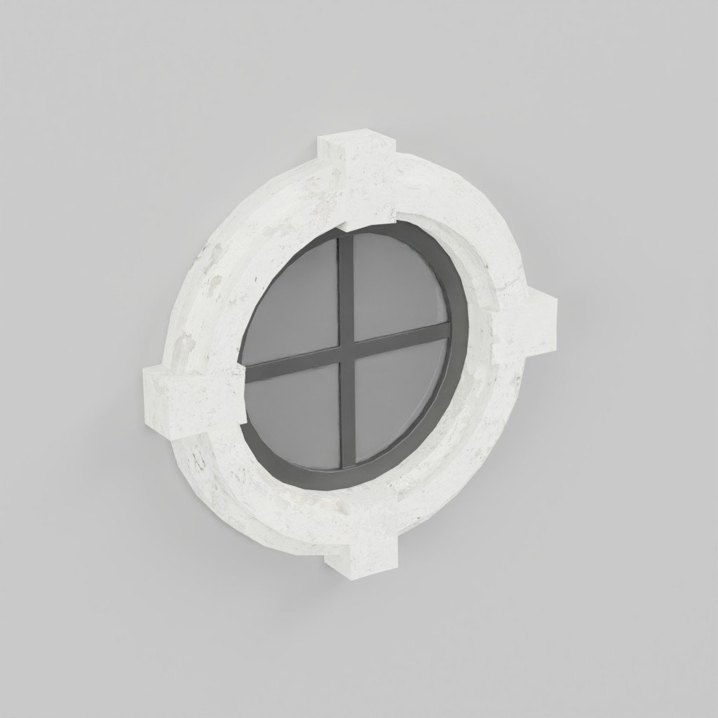 Circle Arc Window 108x25x108 | FREE Windows models | BlenderKit