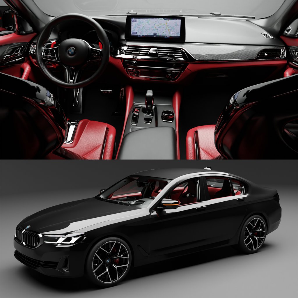 BlenderKit | Download the BMW 530D(Rigged) model