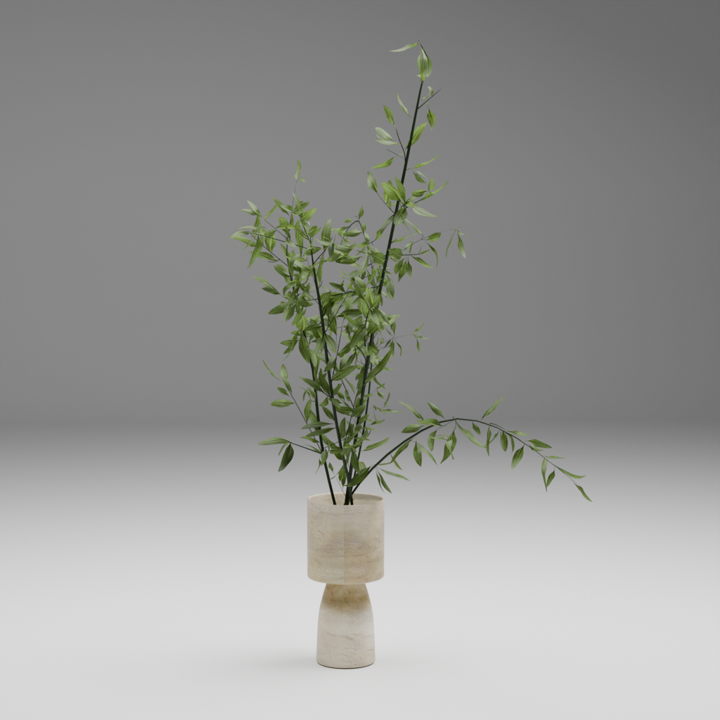 BlenderKit | Download the Green Branch Vase model