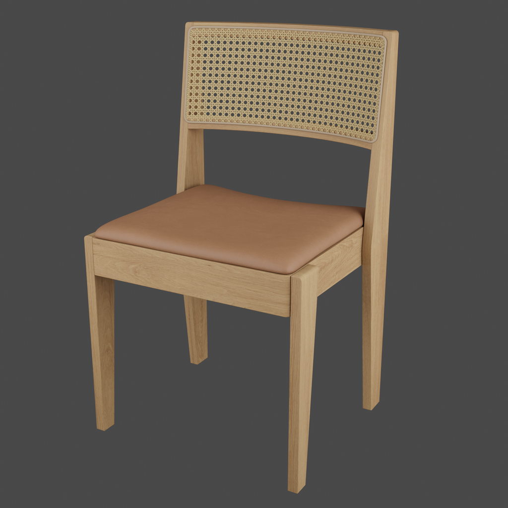IKEA STOCKHOLM Chair oak and rattan | Sitting Chairs models | BlenderKit