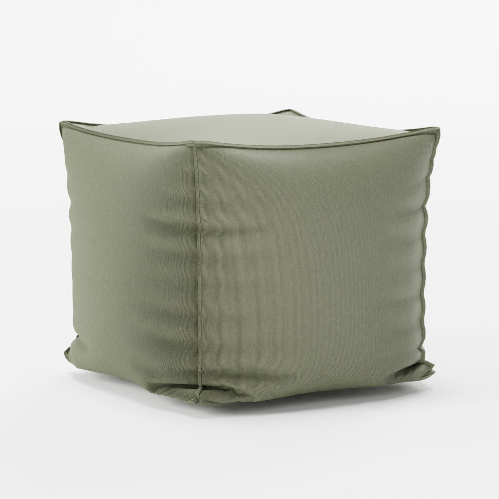Green Pouff | Poufs models | BlenderKit