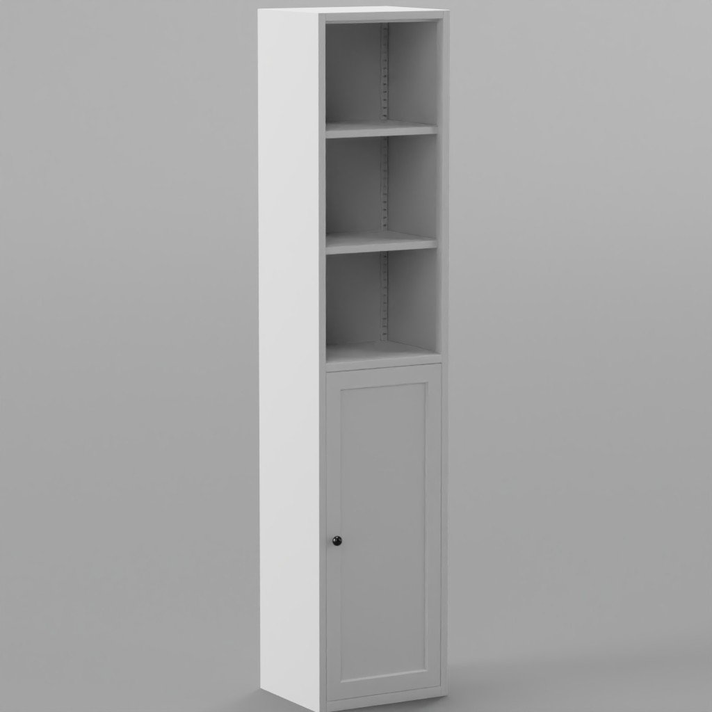 Modern bookcase - cabinet type | Wardrobes models | BlenderKit
