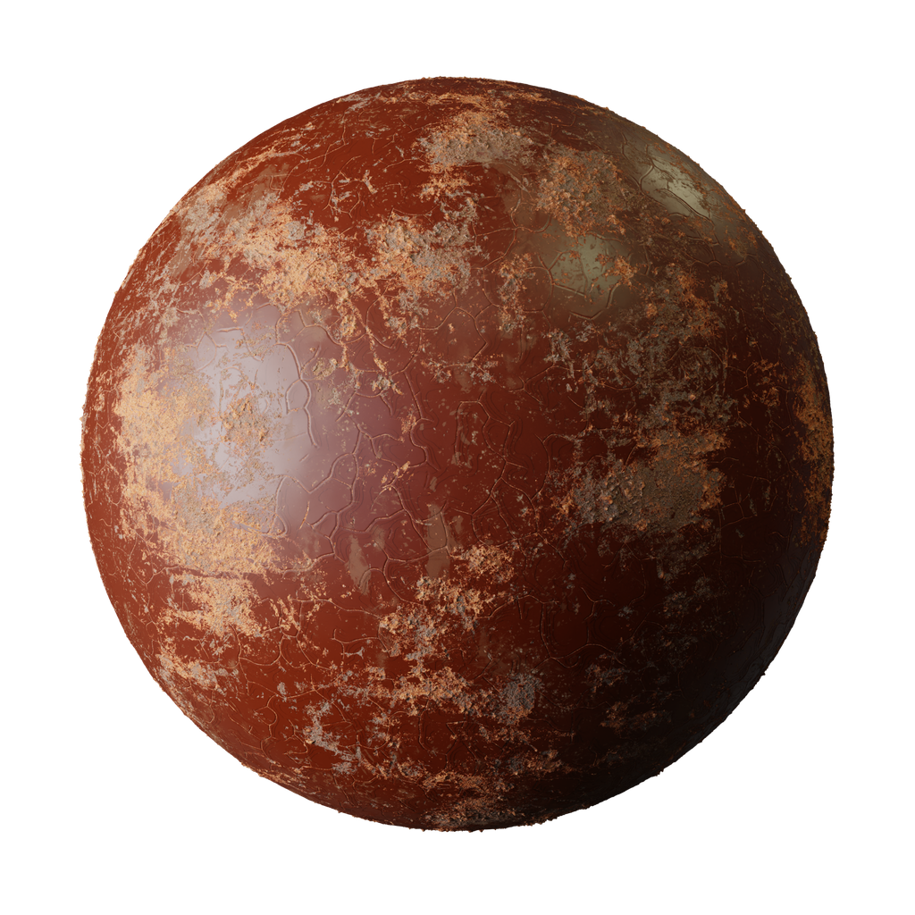 Weathered Red Paint | FREE metal materials | BlenderKit
