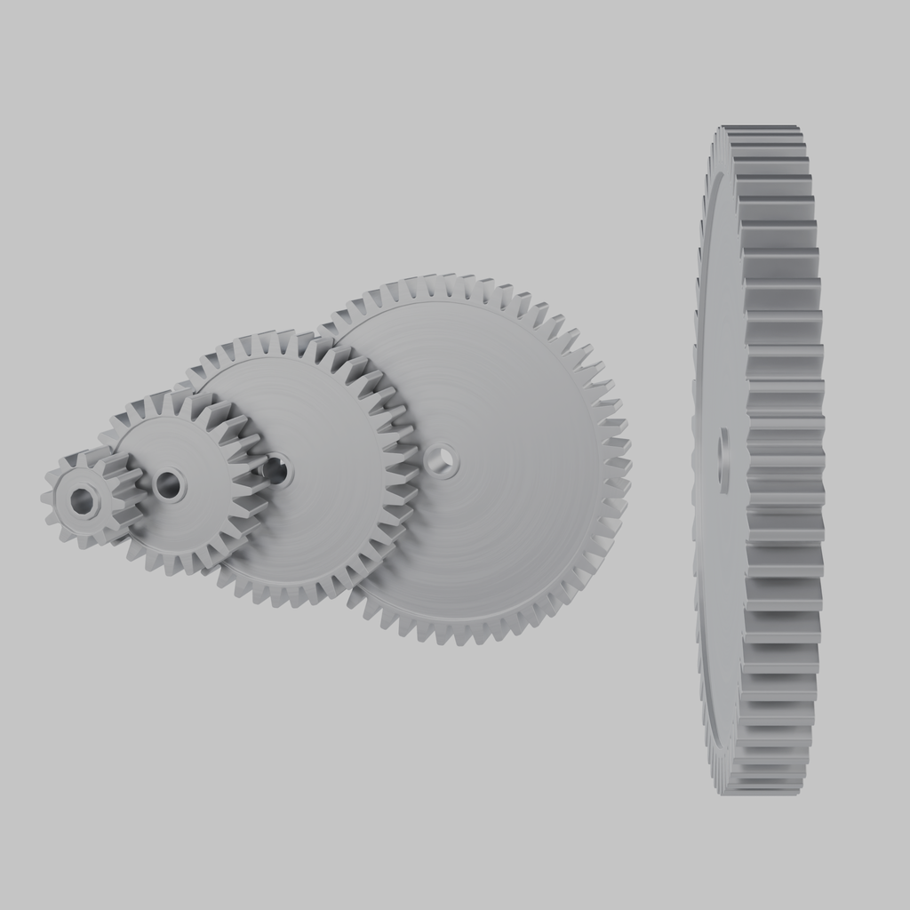 Spur Gear Set | Industrial parts models | BlenderKit