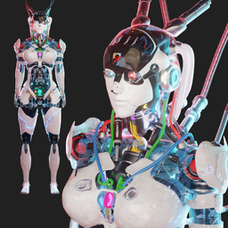 Female Robot | Robots Characters models | BlenderKit