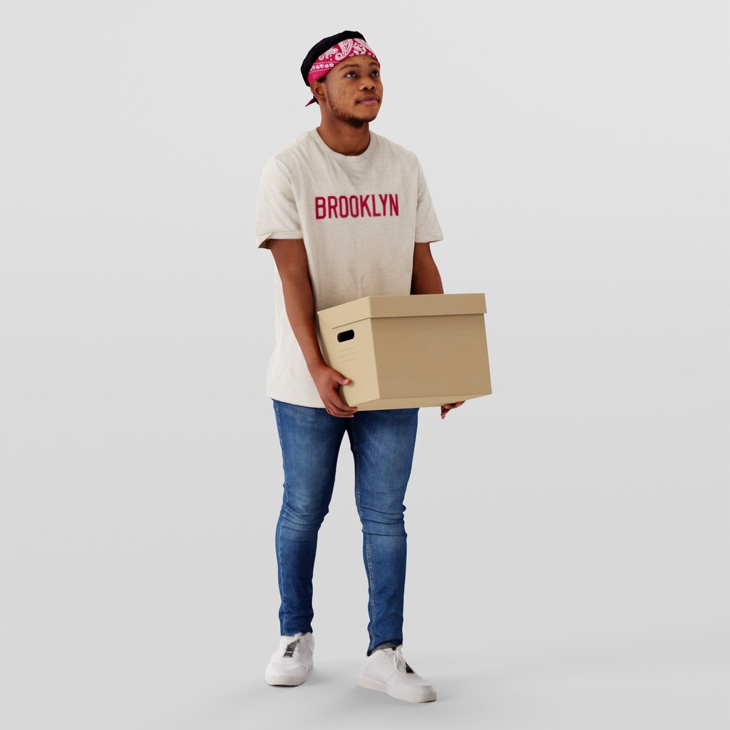 Buddy with Box | Men models | BlenderKit