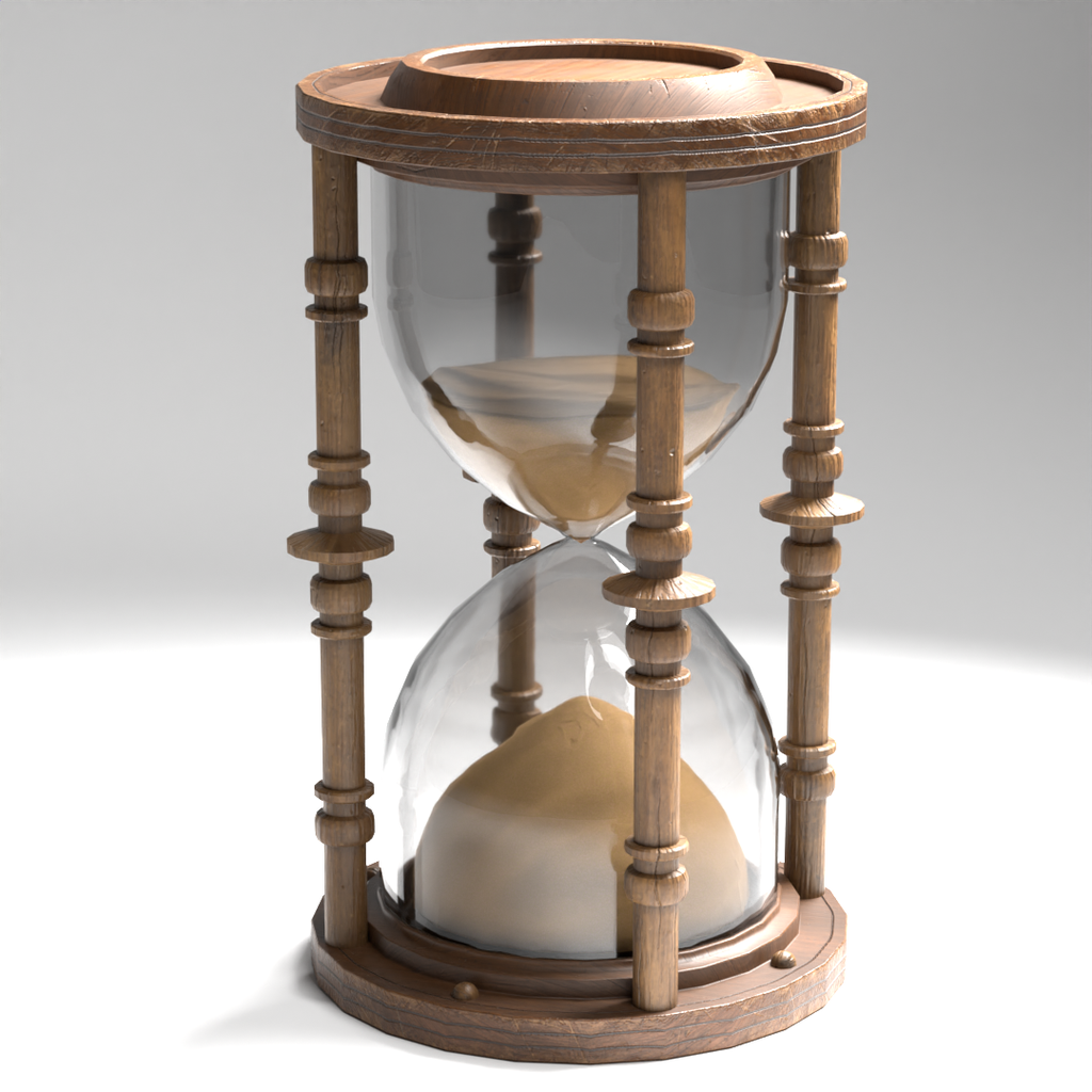 Wooden Hour Glass Sand Funnel | Clocks models | BlenderKit