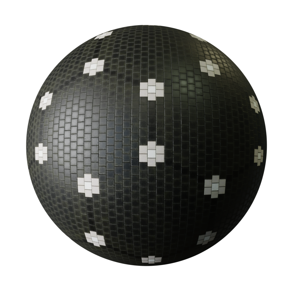 Vintage black hexa tile | FREE tiles materials | BlenderKit