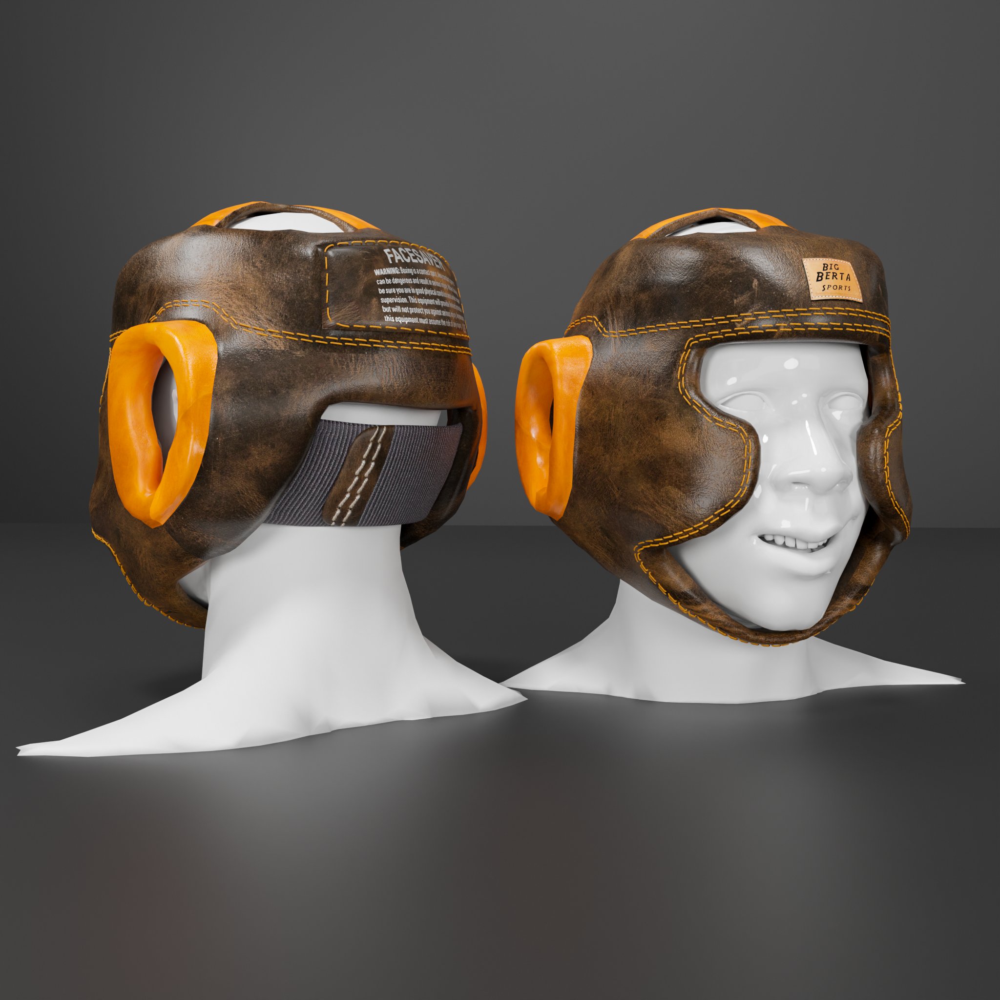 Vintage comic amatuer Boxing Facesaver | FREE Headwear models | BlenderKit