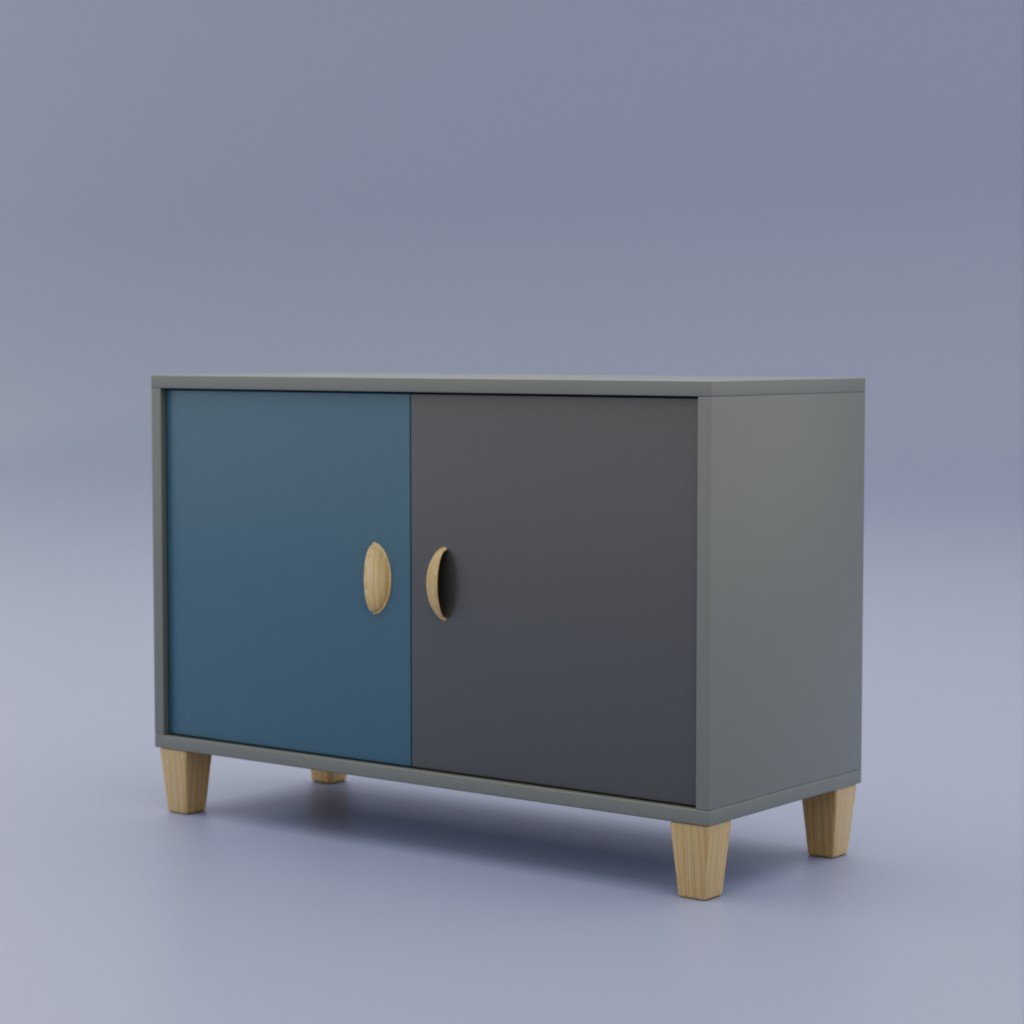 Commode with 2 doors | Kids Furniture Sets models | BlenderKit
