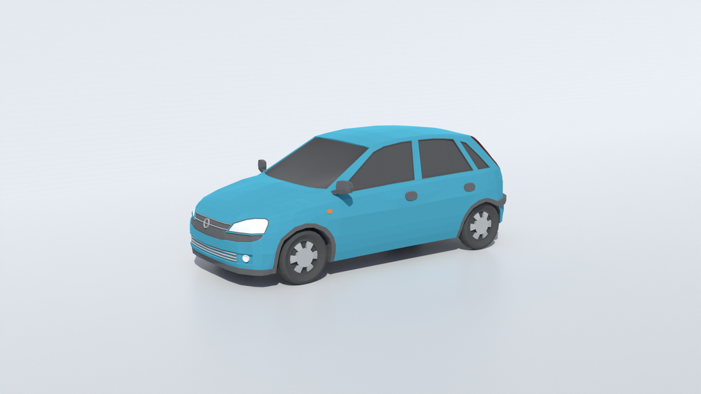Low Poly Opel Corsa C | Historical Cars models | BlenderKit