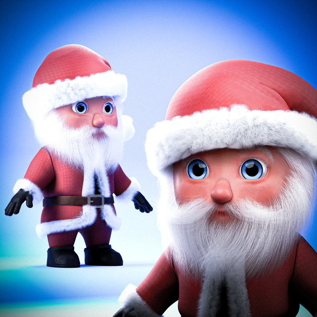 Chibi Santa | FREE Fantasy Hero / Heroines models | BlenderKit
