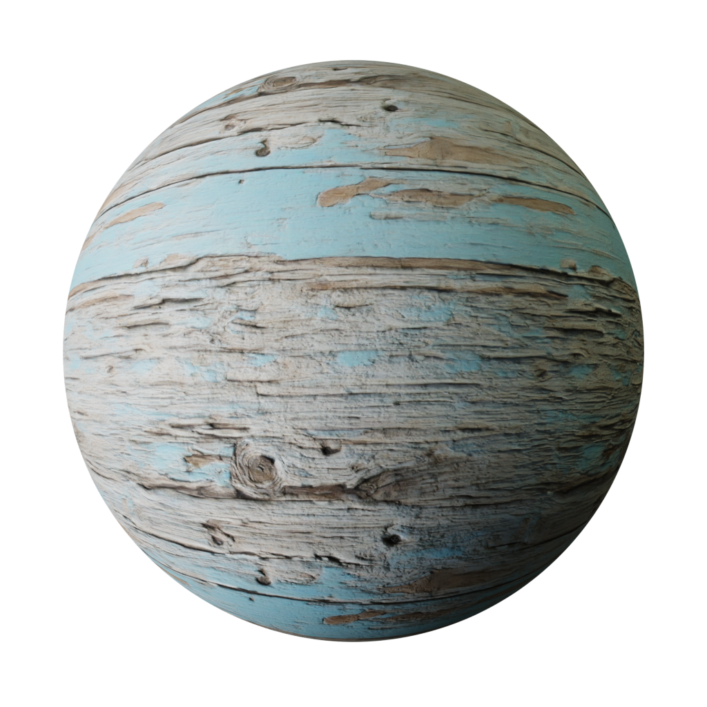 Weathered Blue Wooden Plank | FREE wood materials | BlenderKit