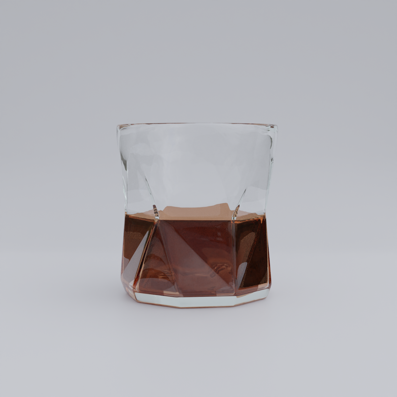 Faceted Whiskey Glass | Beverages models | BlenderKit