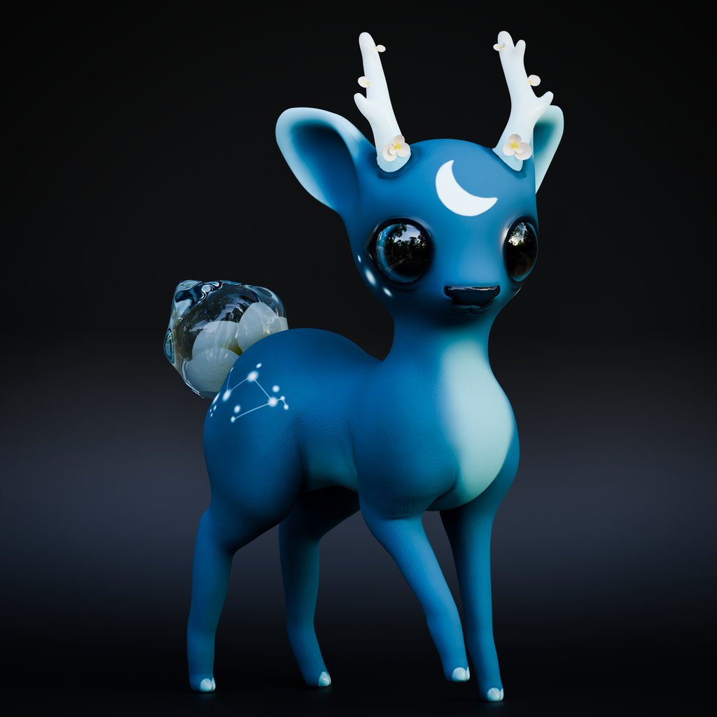 Magical Deer (Rigged) | FREE Mammals models | BlenderKit
